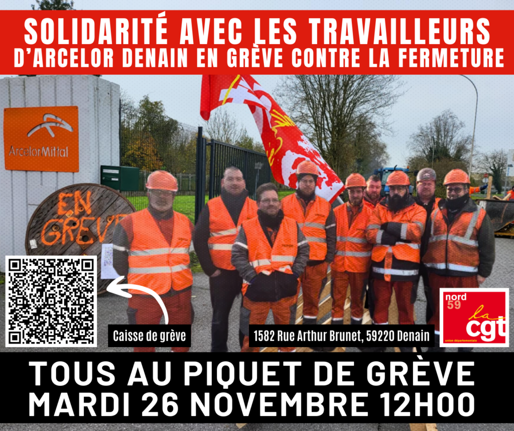 Soutien Arcelor Mittal Denain 26 Novembre 2024 11h30 - Union ...